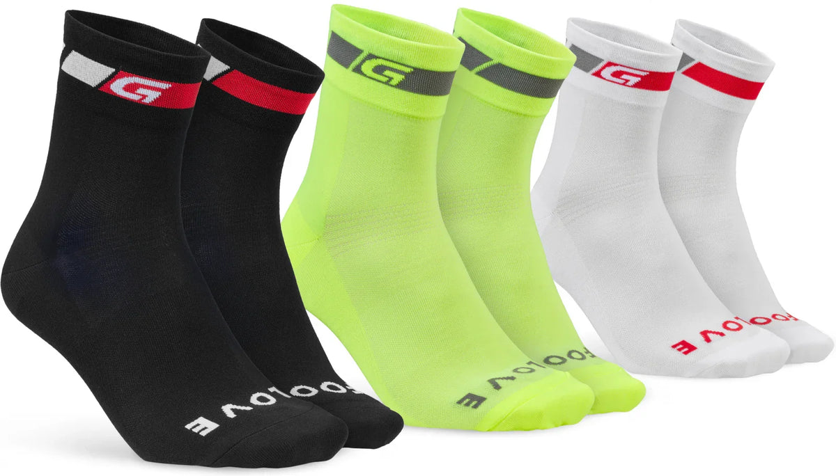 GripGrab Tricolore Regular Cut Summ Socks 3-Pack – Simple Bike Store